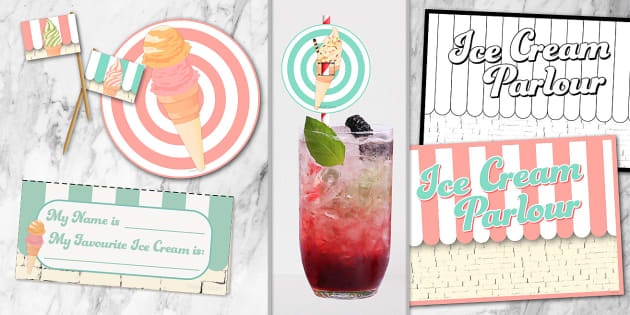 I Scream for Ice Cream Table Accessories | Twinkl Party