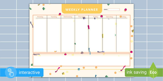 Planning for the New Year Weekly Planner | Twinkl Busy Bees