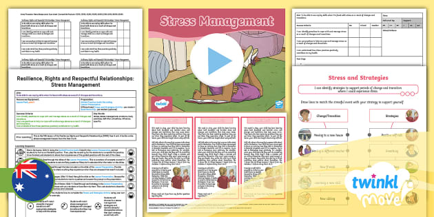 Year 4 RRRR Stress Management Lesson Pack (professor feito)