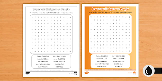 FREE! - Important Indigenous People Word Search - Twinkl