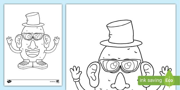Potato Person Colouring Page (l'enseignant a fait) - Twinkl