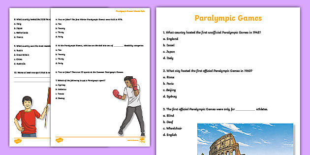 Crash Course Podcast Paralympic Games Quiz (teacher made)