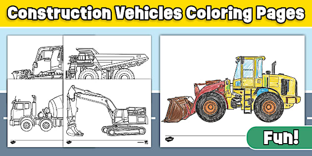 Construction Vehicles Coloring Pages
