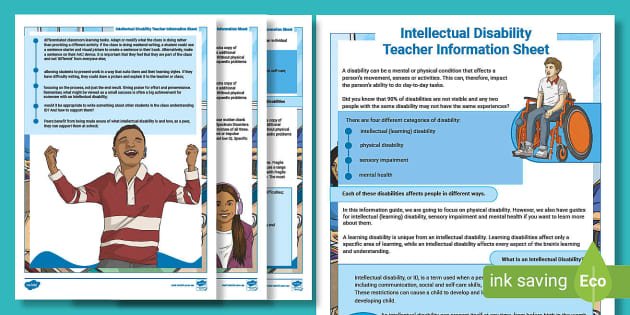 Intellectual Disability Teacher Information Sheet