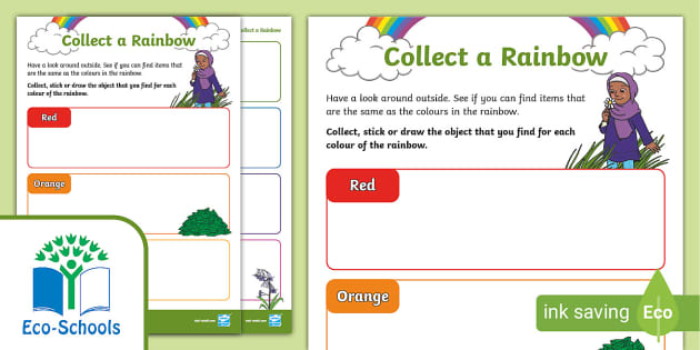 Collect a Rainbow Outdoor Activity Sheet (teacher made)
