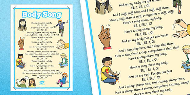 Body Song Display Poster (teacher made)