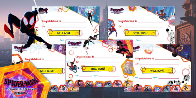 FREE! - Spider-Man™: Reward Certificates (teacher made)