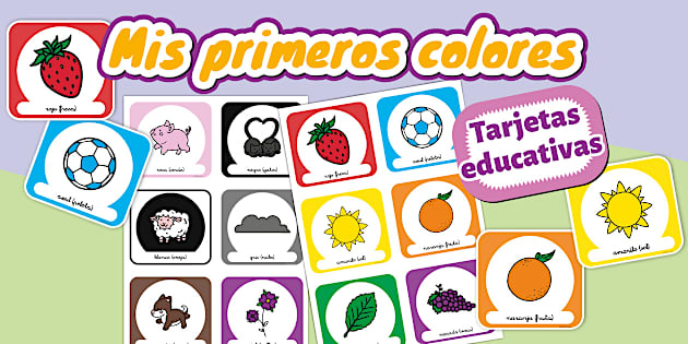 Tarjetas educativas: Mis primeros colores