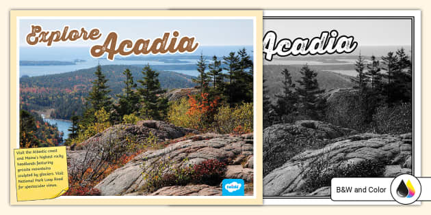 Explore Acadia National Park Poster (teacher made) - Twinkl