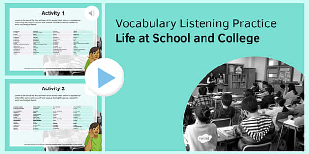 Life at School and College Vocabulary Listening Practice - French
