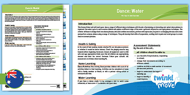 FREE! - Move PE Year 4 Dance: Water Unit Overview - Twinkl
