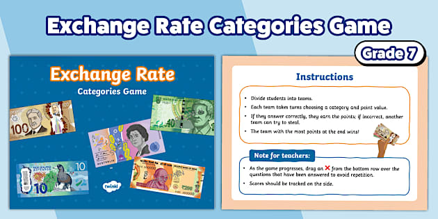 Exchange Rate Categories Game