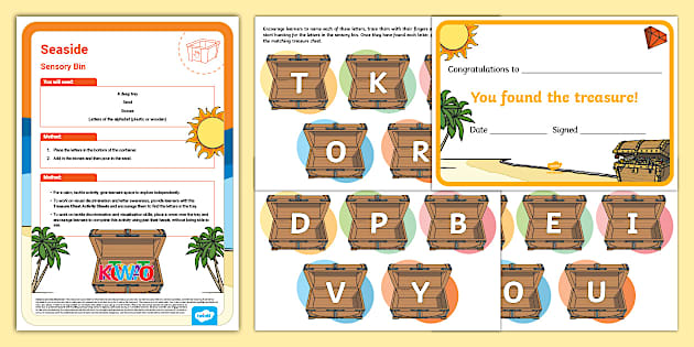 Seaside Treasure Hunt Sensory Bin (teacher made) - Twinkl