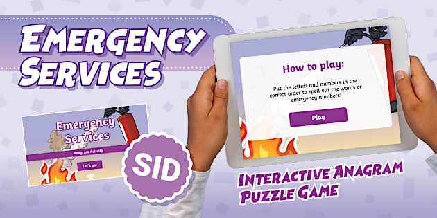 Grade 4 Beauty and Nail Technolog - Emergency Services: Interactive Anagram