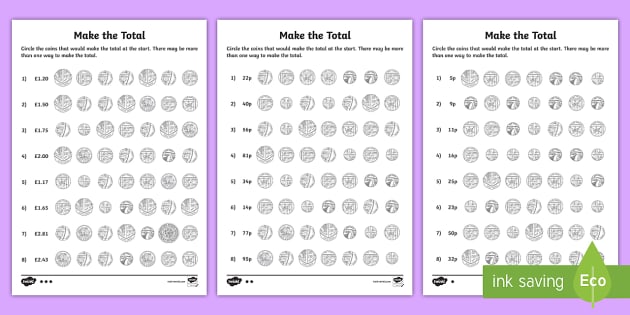 Make The Total Worksheet / Worksheet, worksheet