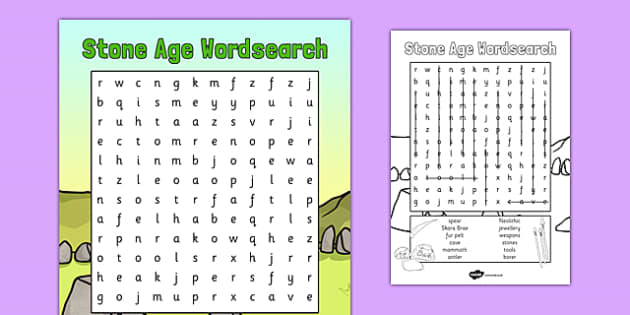 Stone Age Word Search | KS2 | Twinkl Resources