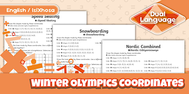 Grade 4 Maths - Winter Olympics Coordinates Worksheets: isiXhosa ...