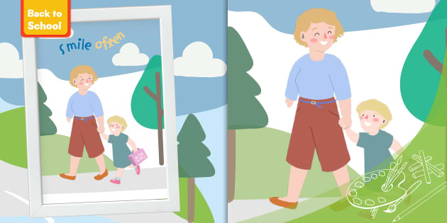 Smile Often Back to School Inspirational Illustrated Poster