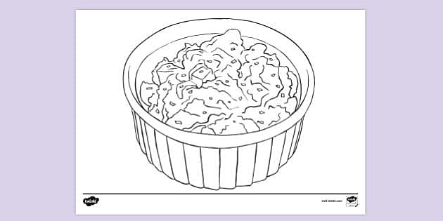 Macaroni And Cheese Coloring Page