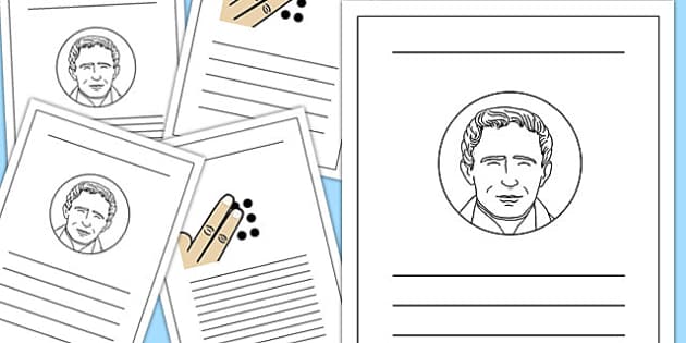 Louis Braille Writing Frames (Teacher-Made) - Twinkl