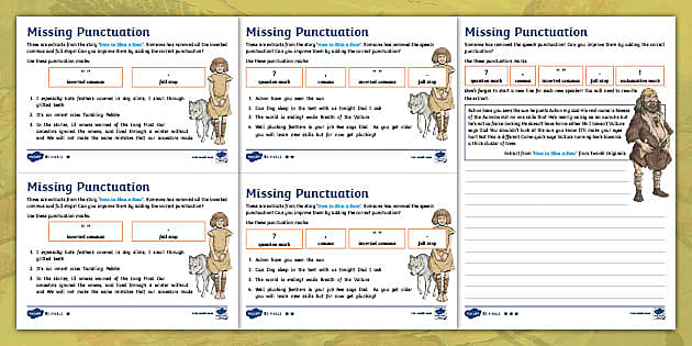 How to Skin a Bear Punctuating Direct Speech Worksheet