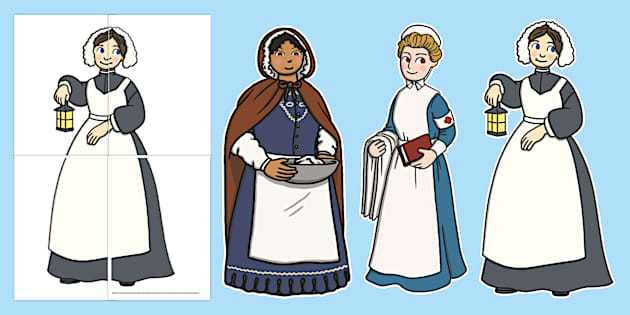 Nurturing Nurses Florence Nightingale Large Display Cut Outs - florence