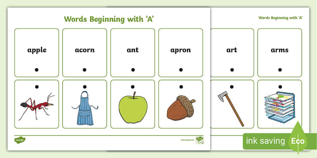* NEW * 'A' Sound Thread Matching Activity, A Words - Twinkl