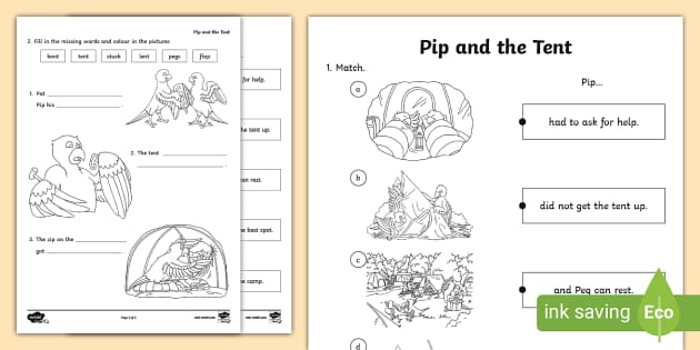 Pip and the Tent Activity Sheets (teacher made) - Twinkl