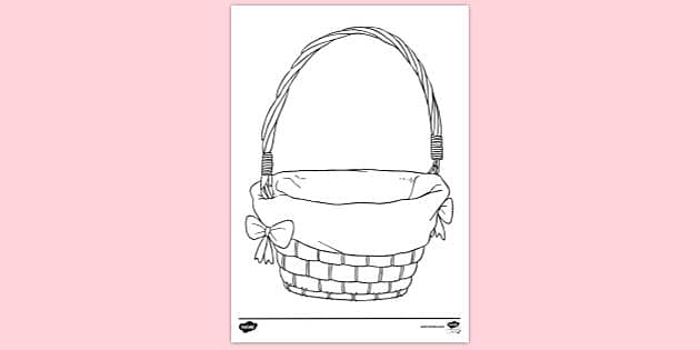 FREE! - Large Easter Basket Colouring Sheet colouring