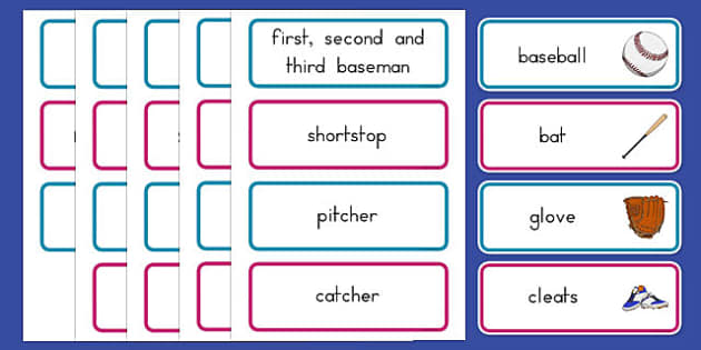 Vocabulary Cards | Twinkl | Baseball (teacher made) - Twinkl