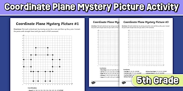 Fifth Grade Coordinate Plane Mystery Picture Activity