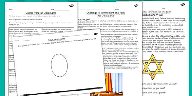 Challenges and Commitment to Faith RE Lesson Teaching Pack