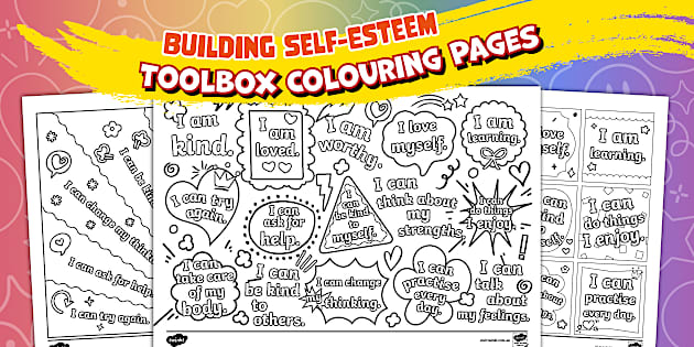 Self Esteem Colouring Pages for Students