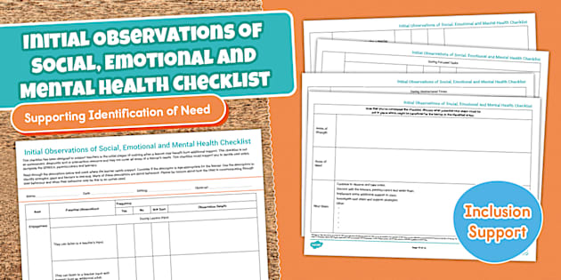 Behaviour Support Checklist - Twinkl Checklists