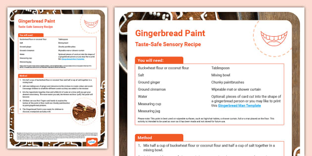 Taste-Safe Gingerbread Paint Sensory Recipe - Twinkl