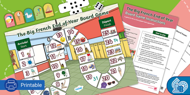 👉 French: Year 3 Revision Board Game (Teacher-Made)