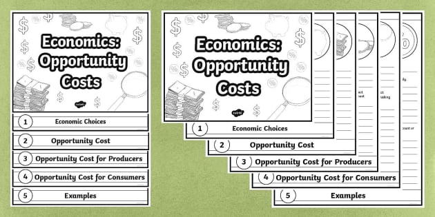 Economics: Opportunity Costs Flipbook for 6th-8th Grade