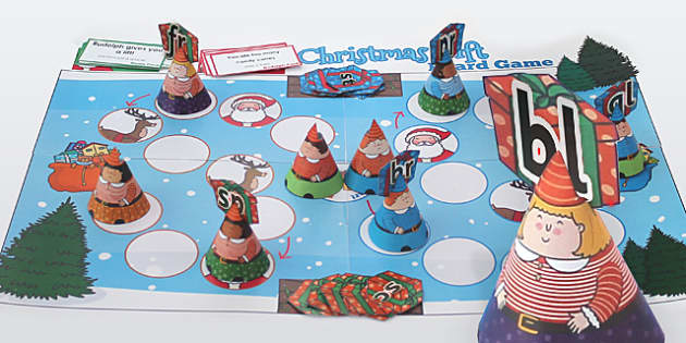 Phase 4 Blends Christmas Board Game - christmas, r blends, r initial blends