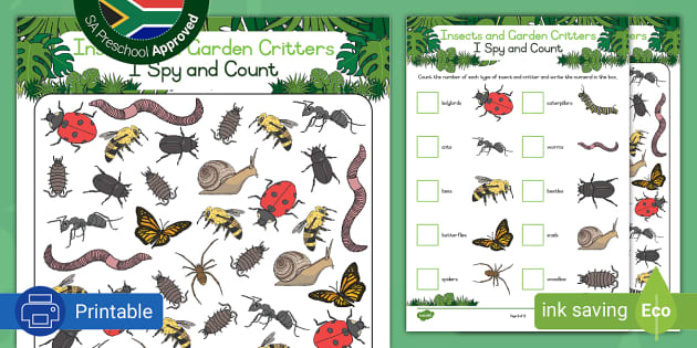Insects and Garden Critters I Spy Activity (teacher made)