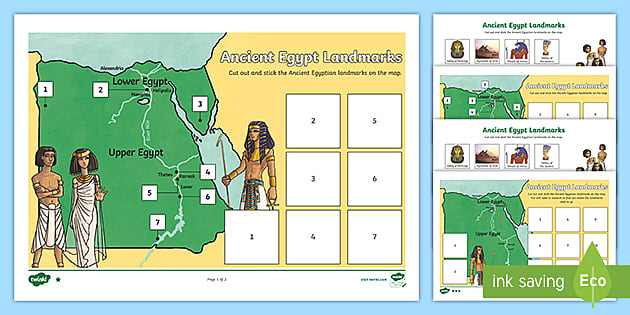 Ancient Egypt Map - Worksheet - Twinkl