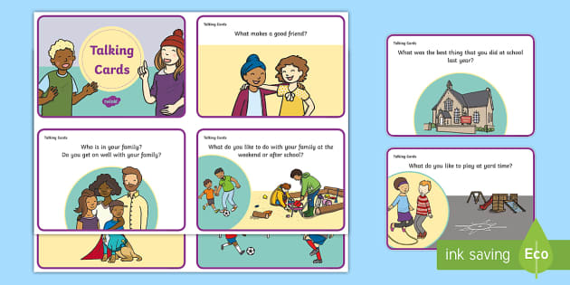 1st/2nd Class Oral Language Talk Cards (teacher made)