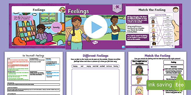 PSHE and Citizenship KS1 Be Yourself Lesson 2: Feelings Lesson Pack