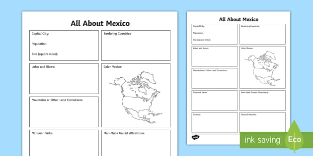 All About Mexico Research and Write Activity | Twinkl