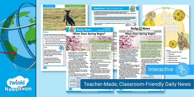 When Does Spring Begin? Reading Comprehension | Twinkl