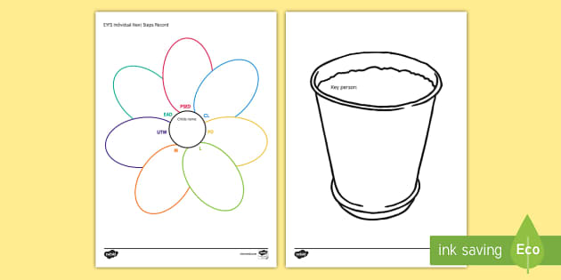 EYFS Editable Individual Next Steps Flower - Twinkl EYFS Editable Individual Next Steps Flower - Twinkl