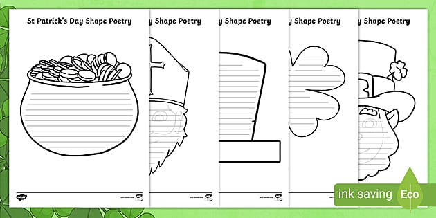 FREE! - St Patrick's Day | Shape Poetry | Primary Resource