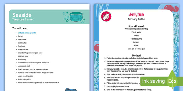 The Seaside Treasure Basket Ideas (teacher made) - Twinkl
