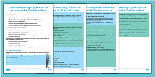Strategie per alunni con elevate capacità (teacher made)