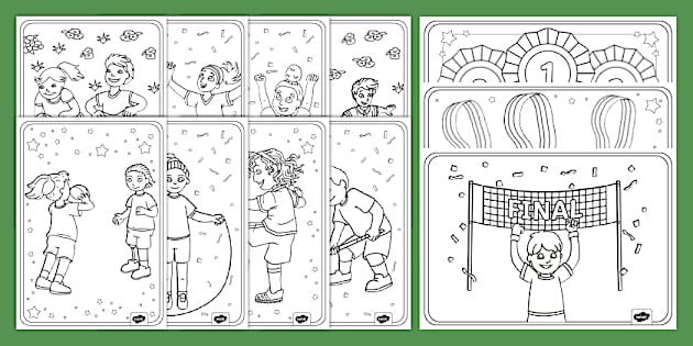 Ziua Internațională a Sportului – Desene de colorat