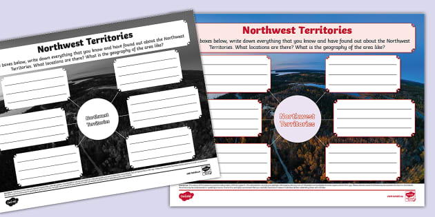 * NEW * Northwest Territories Mind Map (Lehrer gemacht)